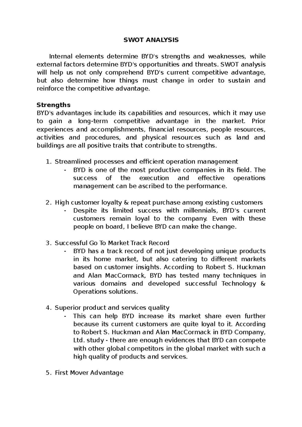 Inbound 6647706034374432243 - SWOT ANALYSIS Internal elements determine ...
