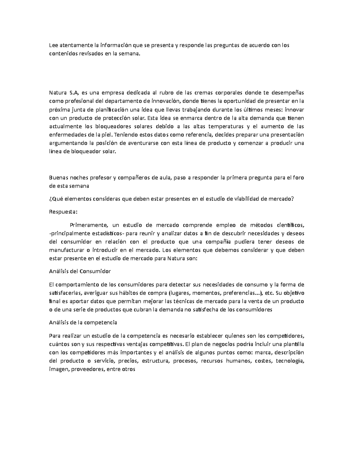 Foro seman 4 preparacion de poryecto - Lee atentamente la información ...