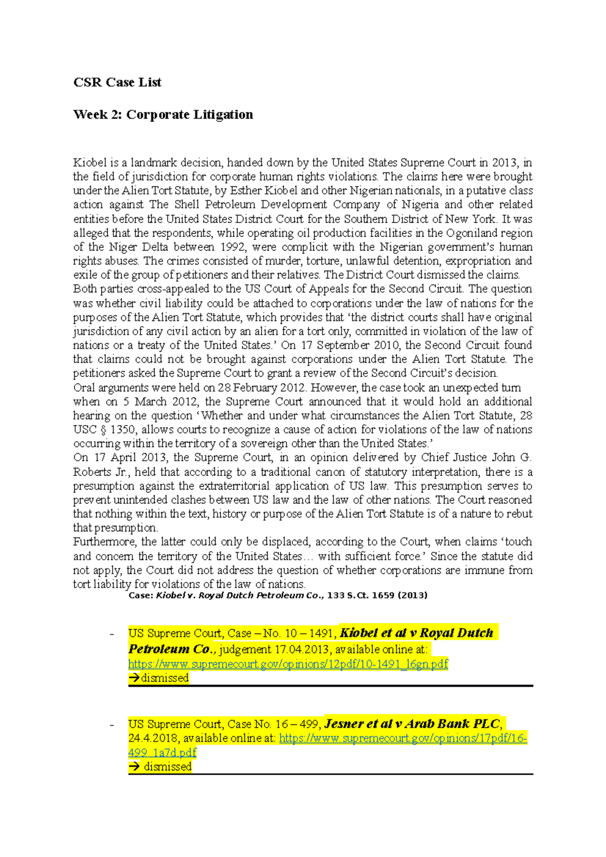 CSR Case List - CSR Case List - Corporate Social Responsibility ...