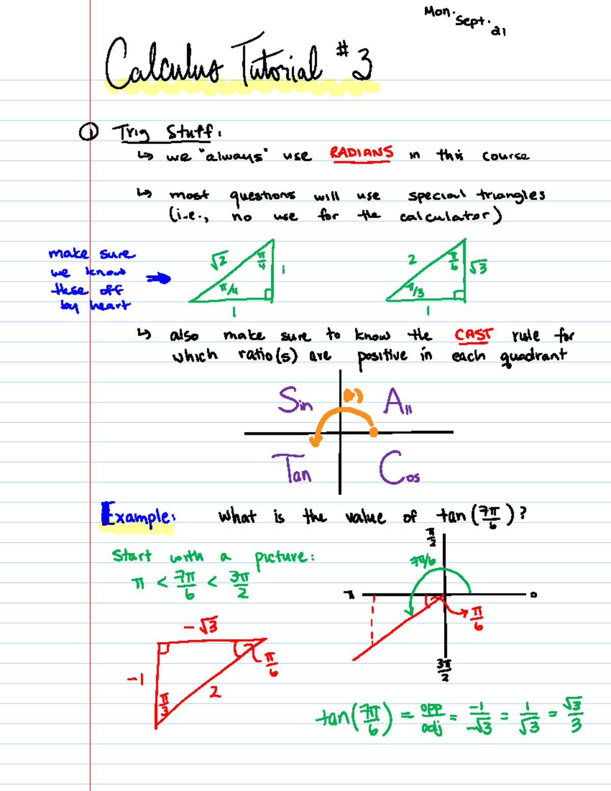 Copy of 008 tut3 note - Intro to derivatives - Calculus 1000A/B - Studocu