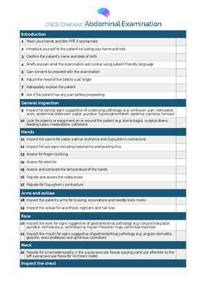 OSCE Checklist Cardiovascular Examination 2 - OSCE Checklist ...