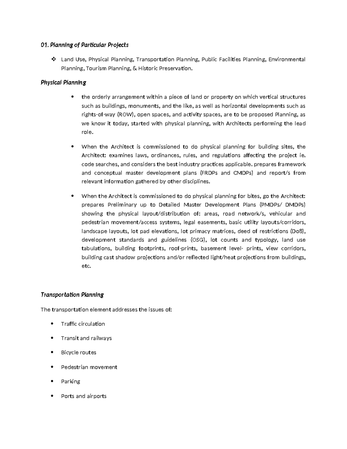 Site-Planning- 3 Reviewer - Planning of Particular Projects Land Use ...