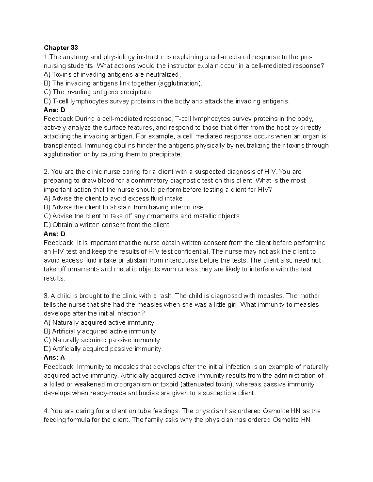 MS 33-40 - Med surg - Chapter 33 1 anatomy and physiology instructor is explaining a cell ...