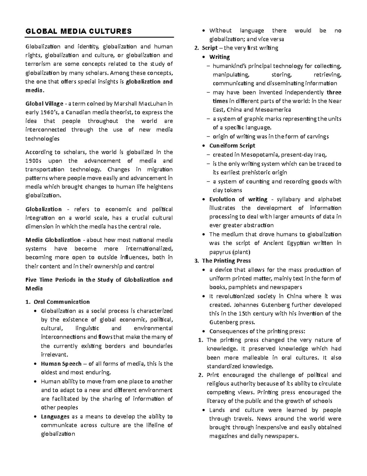 Contempo UNIT 4 7 - GLOBAL MEDIA CULTURES Globalization and identity ...