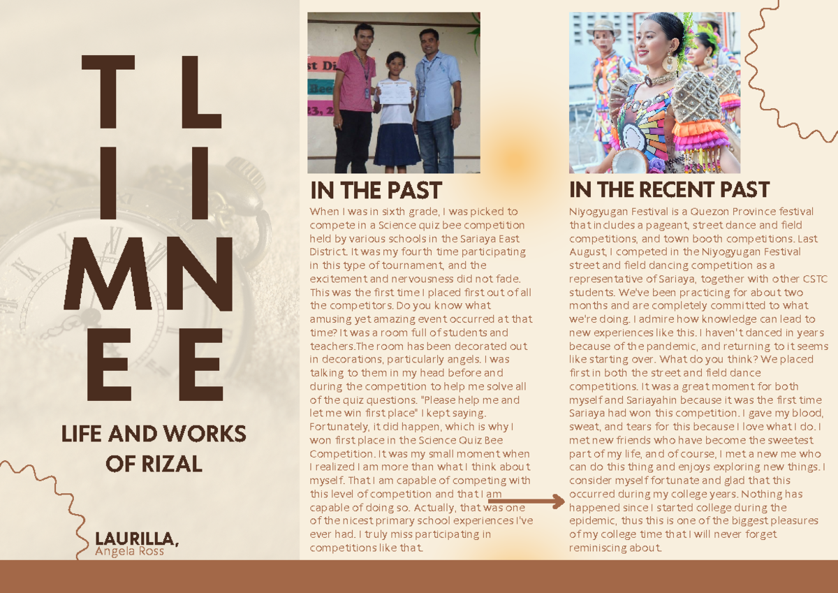 LIFE AND Works OF Rizal - ... - T I M E LIFE AND WORKS OF RIZAL IN THE ...