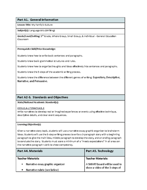 C365 Language Arts Lesson Plan - C365 - Language Arts Instruction and Intervention Task 1 ...