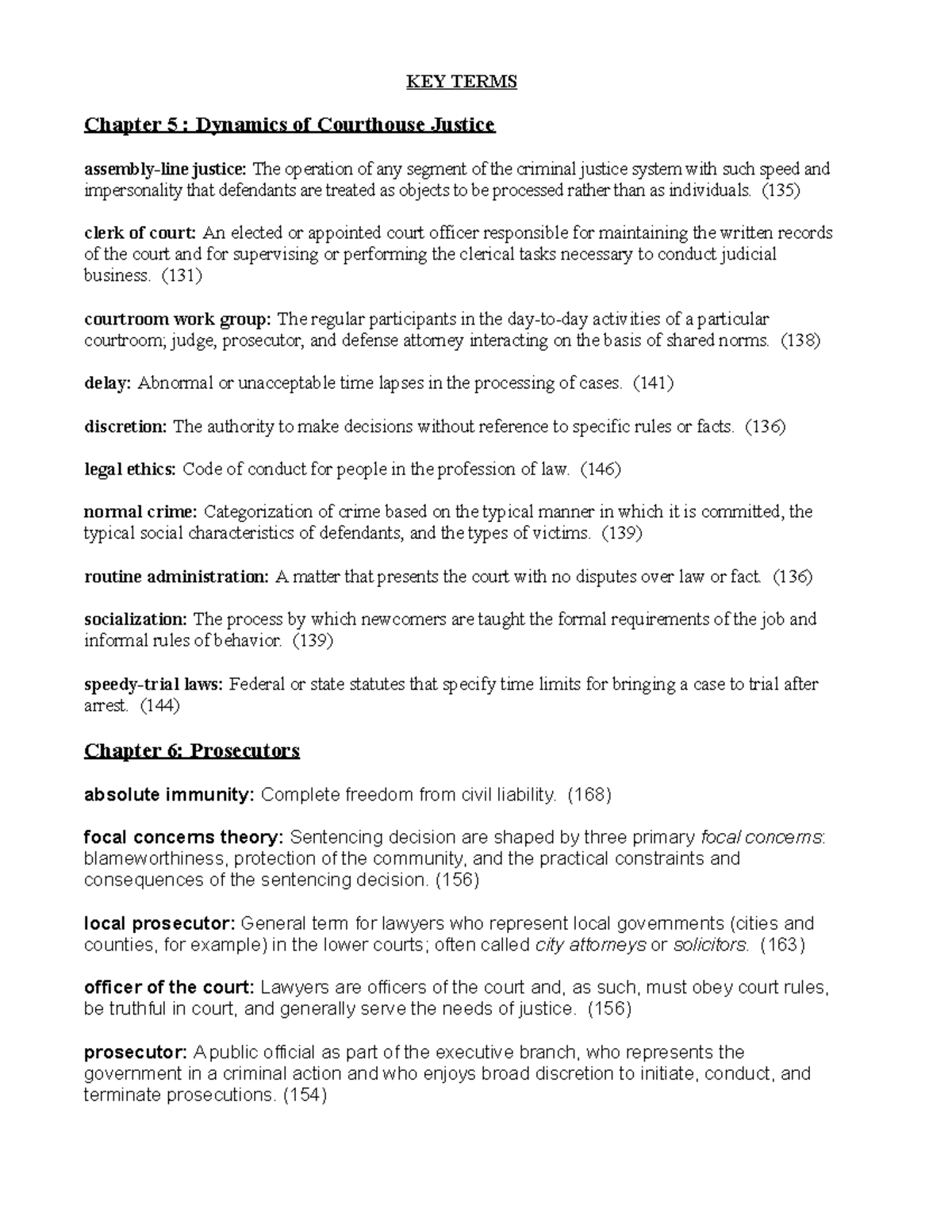 CH 5-9 Key Terms - vocab - KEY TERMS Chapter 5 : Dynamics of Courthouse ...