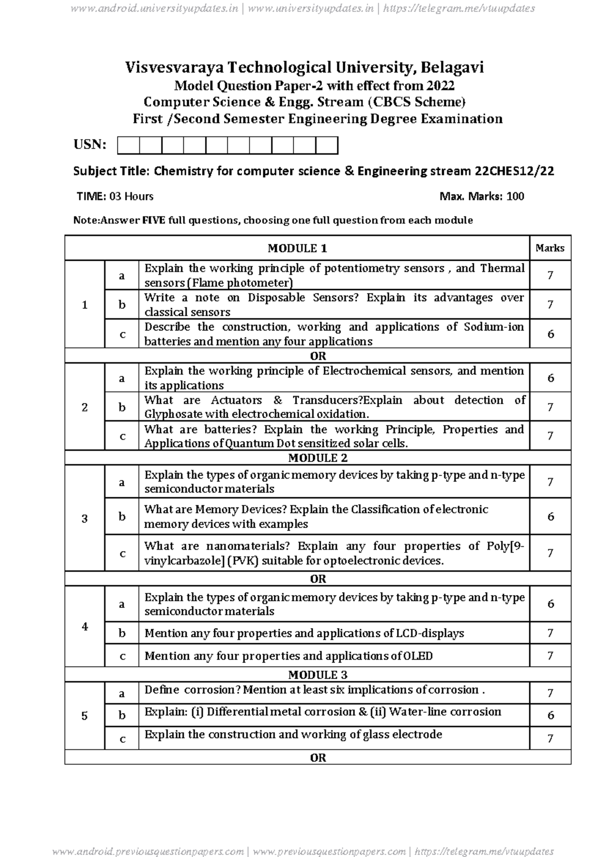22CHES12set2 - notes - Visvesvaraya Technological University, Belagavi ...
