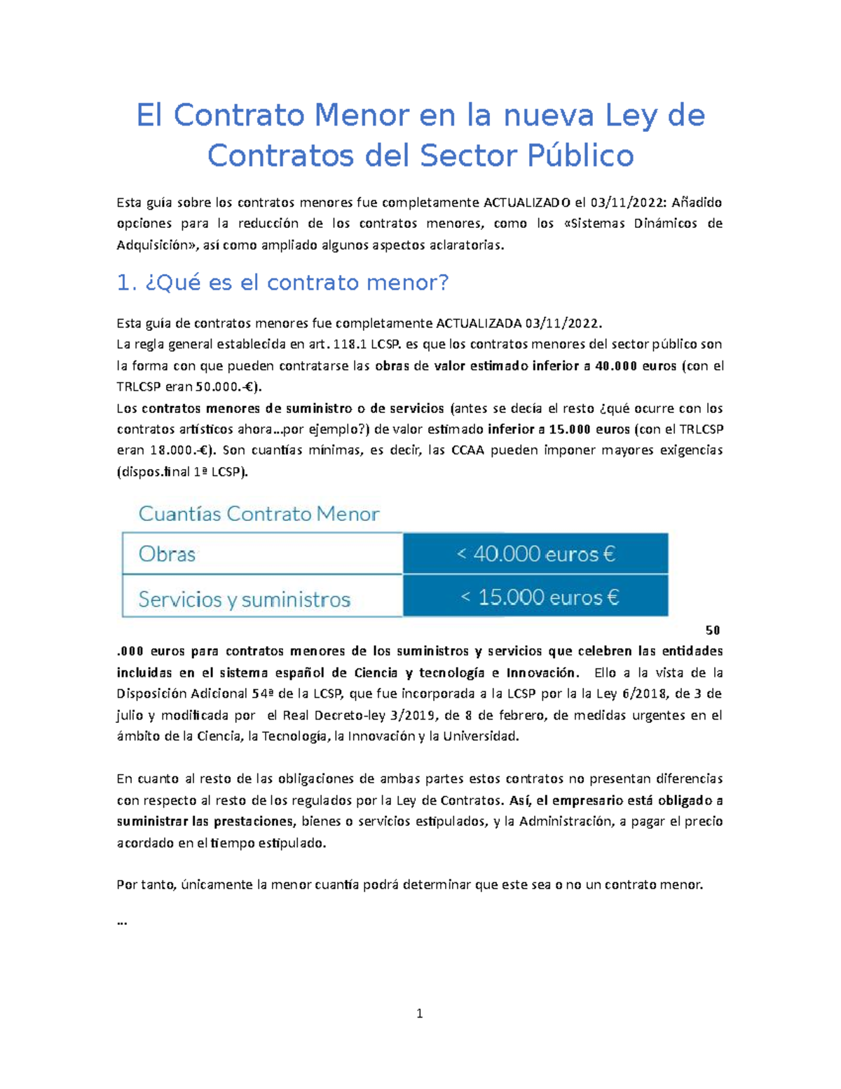 03 Contrato menor en la LCSP - El Contrato Menor en la nueva Ley de Contratos del Sector Público ...