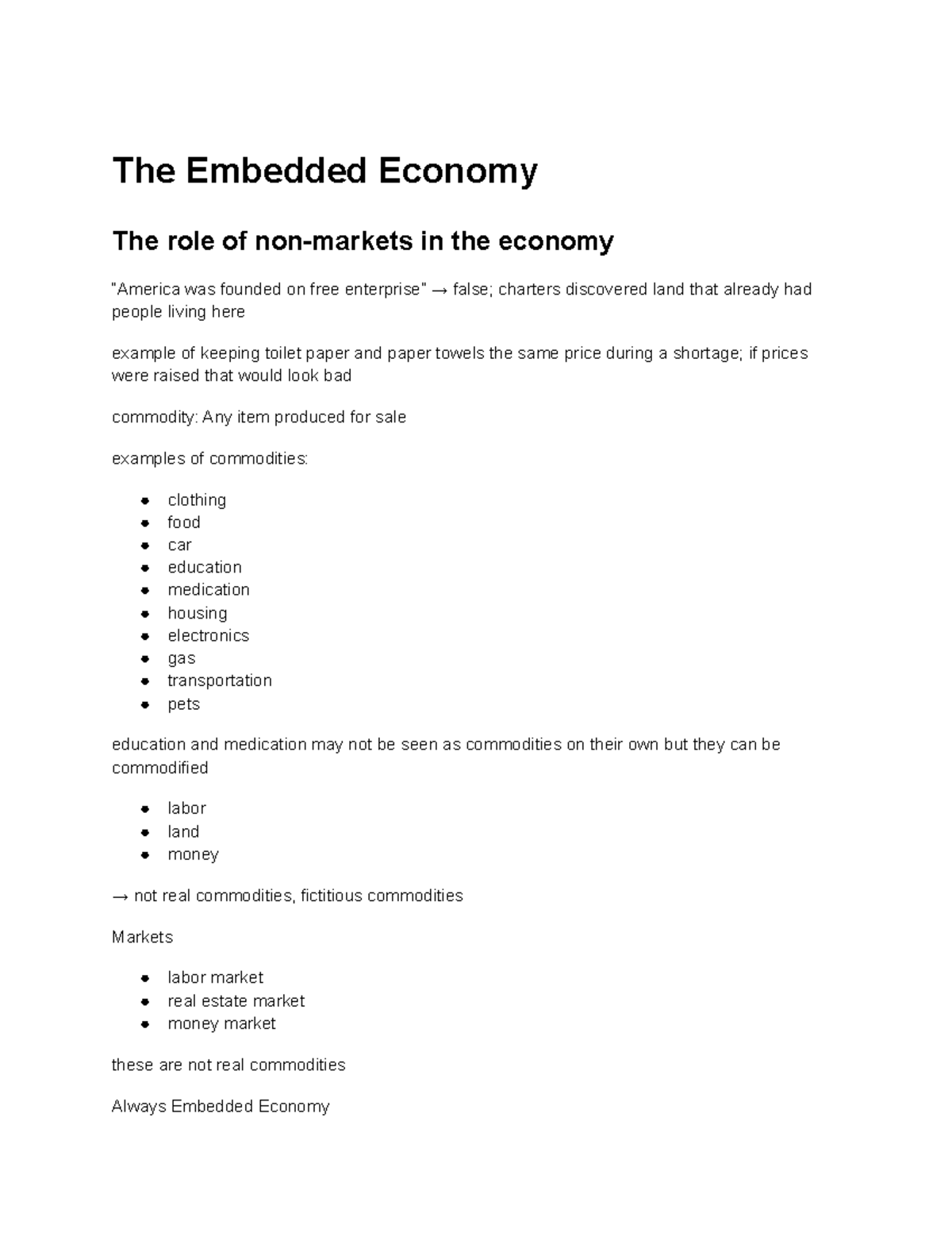 Sociology Chapter 5 - In class notes; professor does not post slides ...