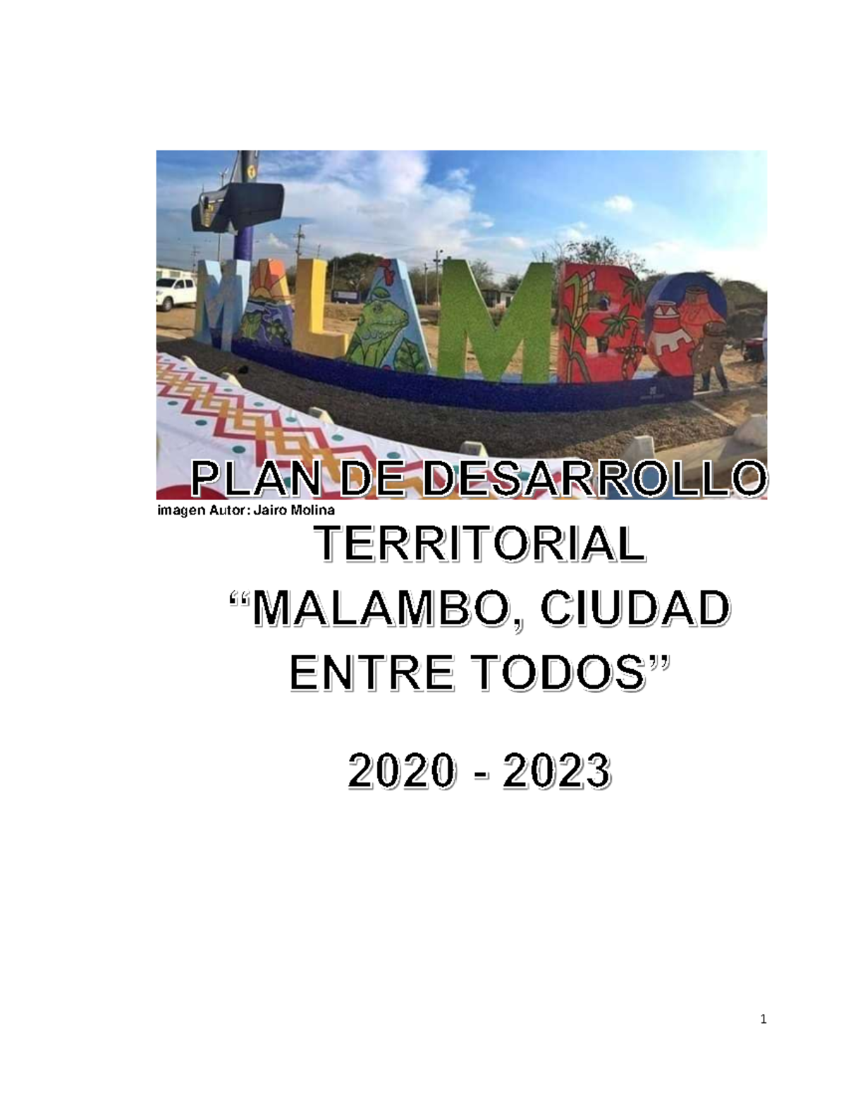 PDM Malambo 2020-2023 - Document of General Information - imagen Autor ...