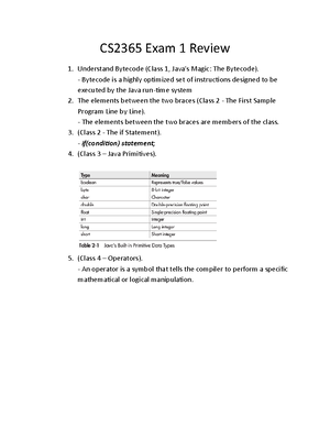 OOP EXAM 1 Review - OOP TEST REVIEW STUDY SHEET 1. What is the ...