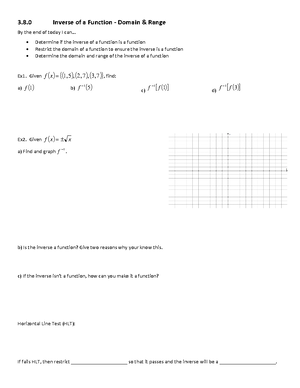MCR3U Unit 6 – Exponential Functions and their Applications - Studocu