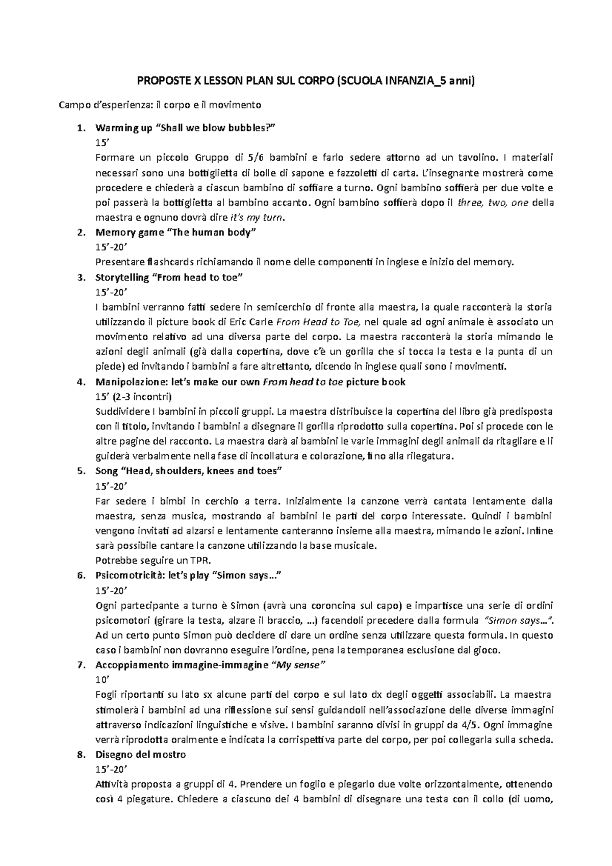 Esempi Unità Didattica di Apprendimento - PROPOSTE X LESSON PLAN SUL ...