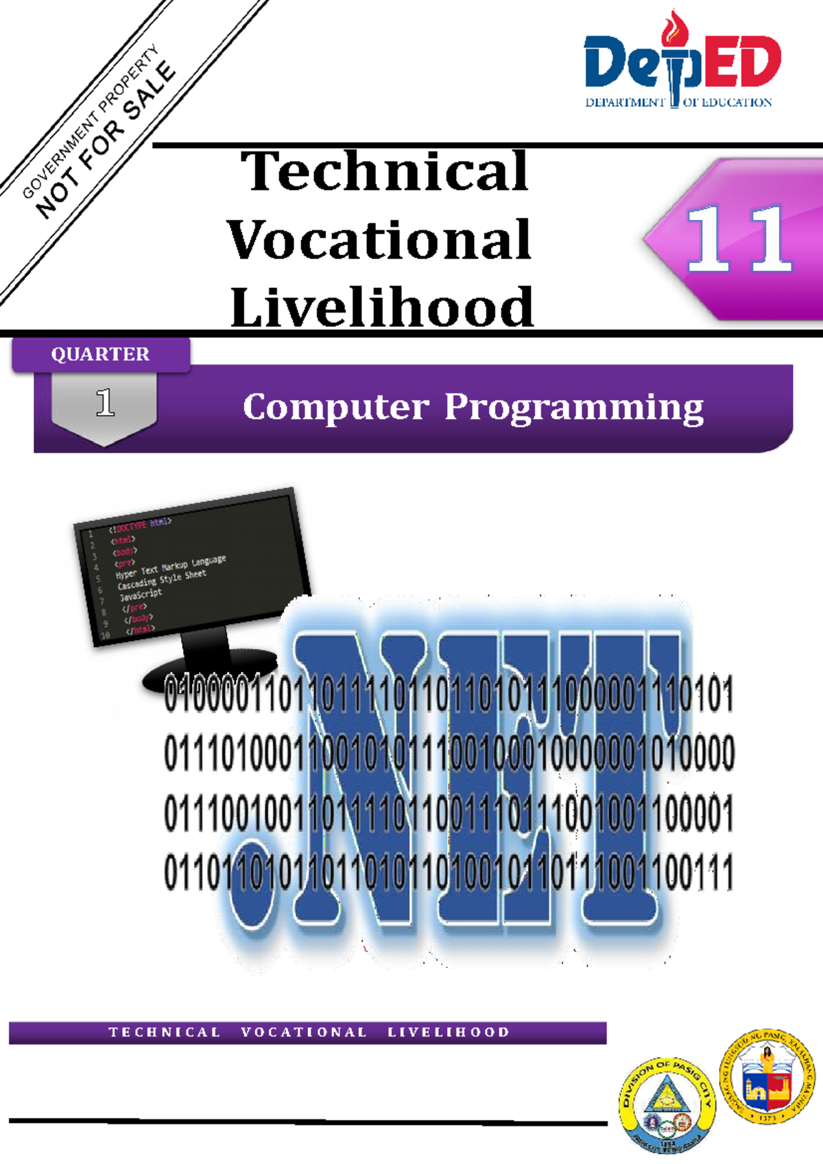 TVL Comprog 11 Q1 M5 - ICT MODULE - Technical Vocational Livelihood QUARTER Computer Programming ...