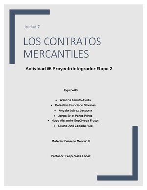 Actividad 4 proyecto integrador etapa 1 - derecho mercantil - UVM - Studocu