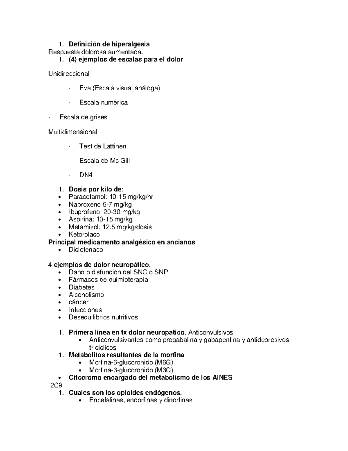 Guia clinica dolor 234 - Definición de hiperalgesia Respuesta dolorosa ...