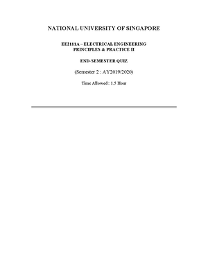 NUS - National University of Singapore - Studocu