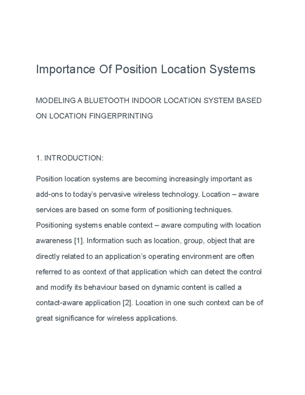 Importance Of Position Location Systems - Importance Of Position ...