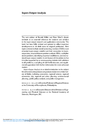 07 - .... - 2 Foundations of Input–Output Analysis 2 Introduction In this chapter we begin to ...