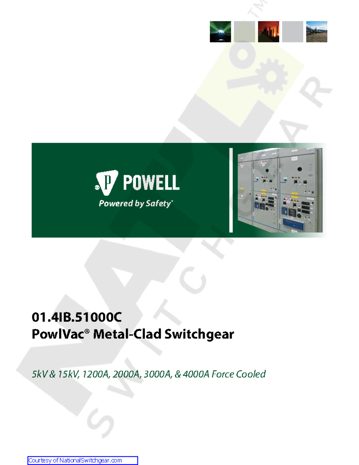 W1001556 - Completado - 01.4IB PowlVac® Metal-Clad Switchgear 5kV & 15kV, 1200A, 2000A, 3000A ...