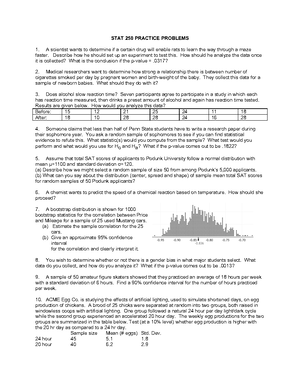 Stat Cheat Sheet Exam 1 - stat cheat sheet Case : each row of data ...