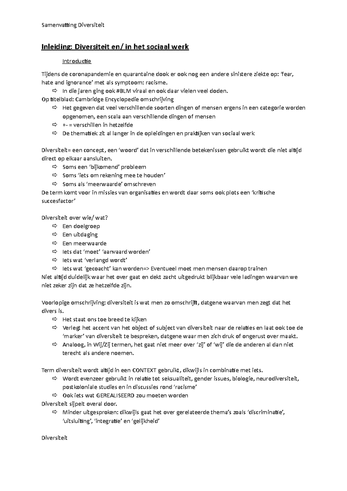 Diversiteit en- in het sociaal werk - Inleiding: Diversiteit en/ in het sociaal werk Introductie ...