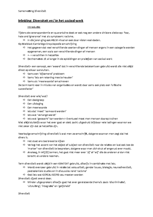 Bewegingsrecreatie 1 Diversiteit samenvatting - 17/ Samenvatting Diversiteit: Personen met een ...