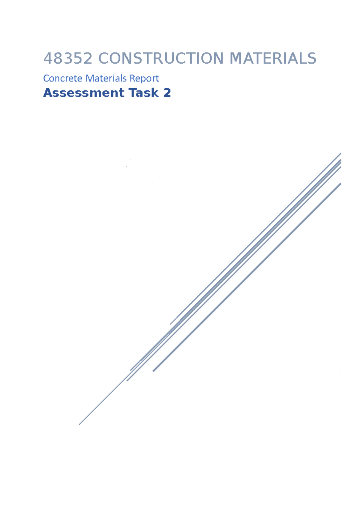 Concrete Report - 48352 CONSTRUCTION MATERIALS Concrete Materials ...