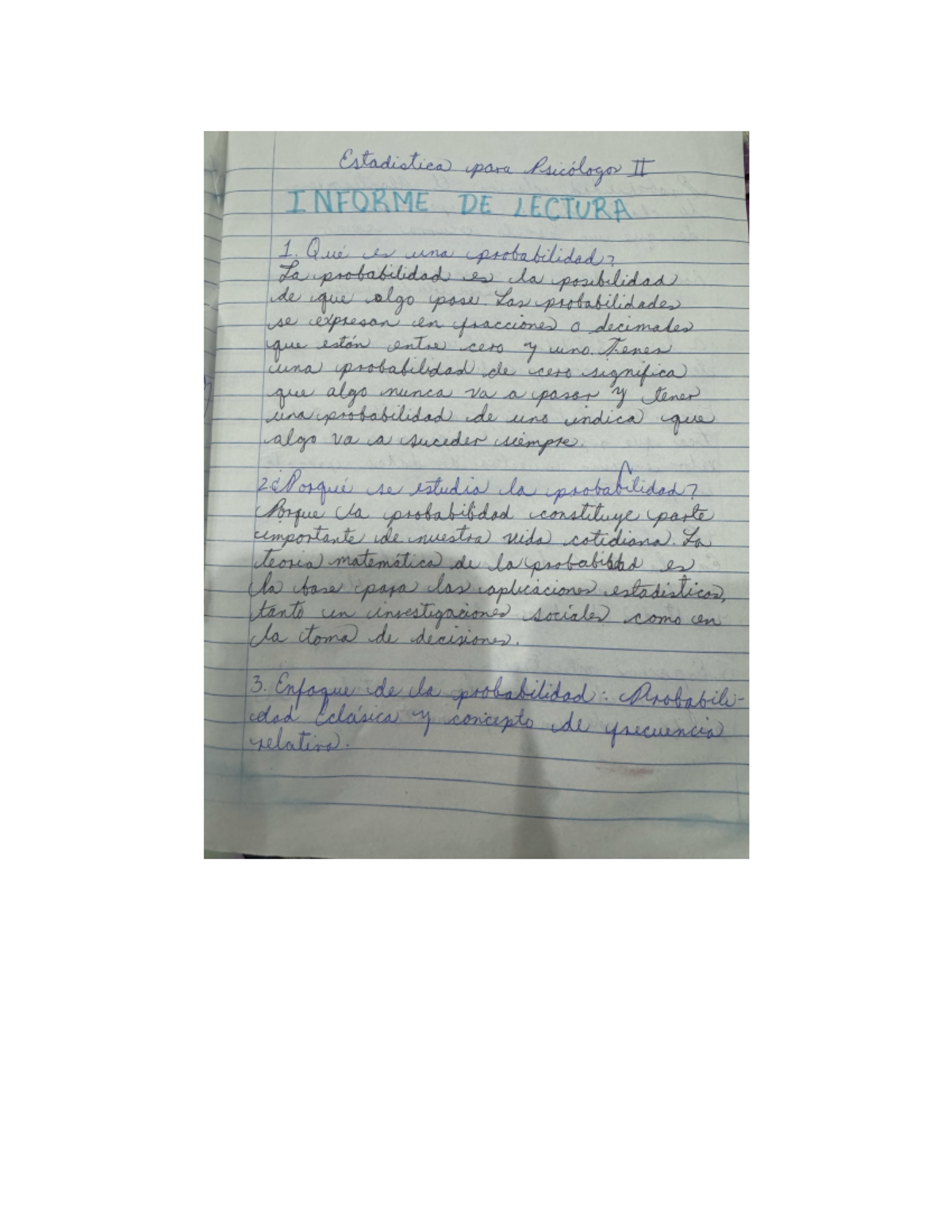 EST - File - Estadistica para Psicologo II INFORME DE LECTURA 1. Que is ...