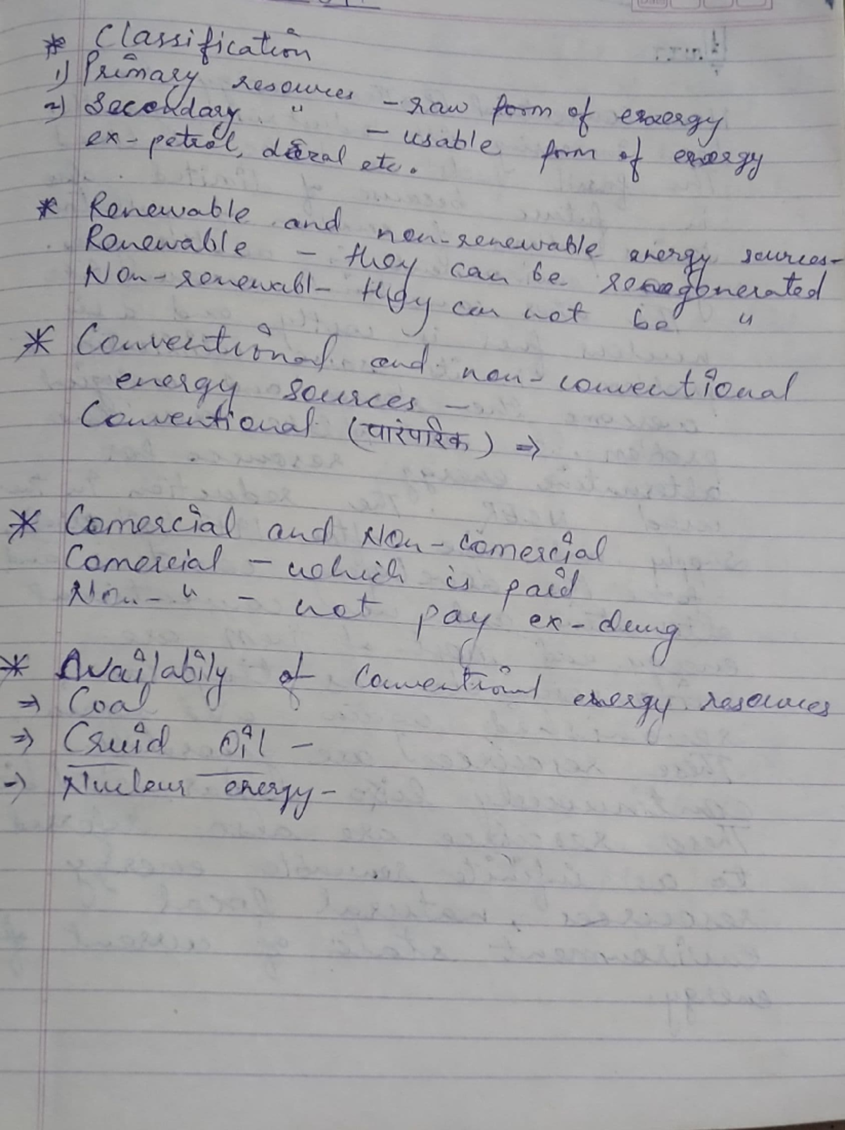 Renewal Energy Resources notes - Clauiiaum umaY Res 0nnees )Sace Wdary ...