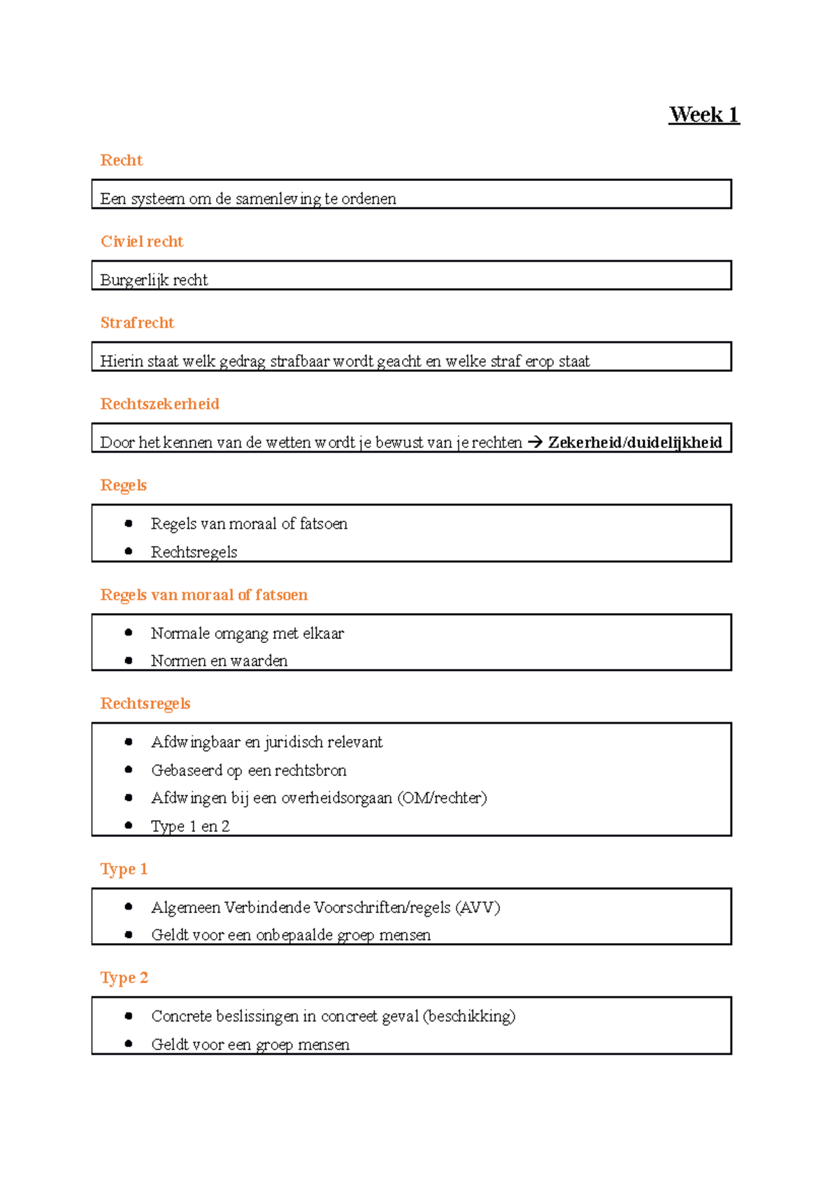 Ondernemingsrecht samenvatting - Week 1 Recht Een systeem om de ...