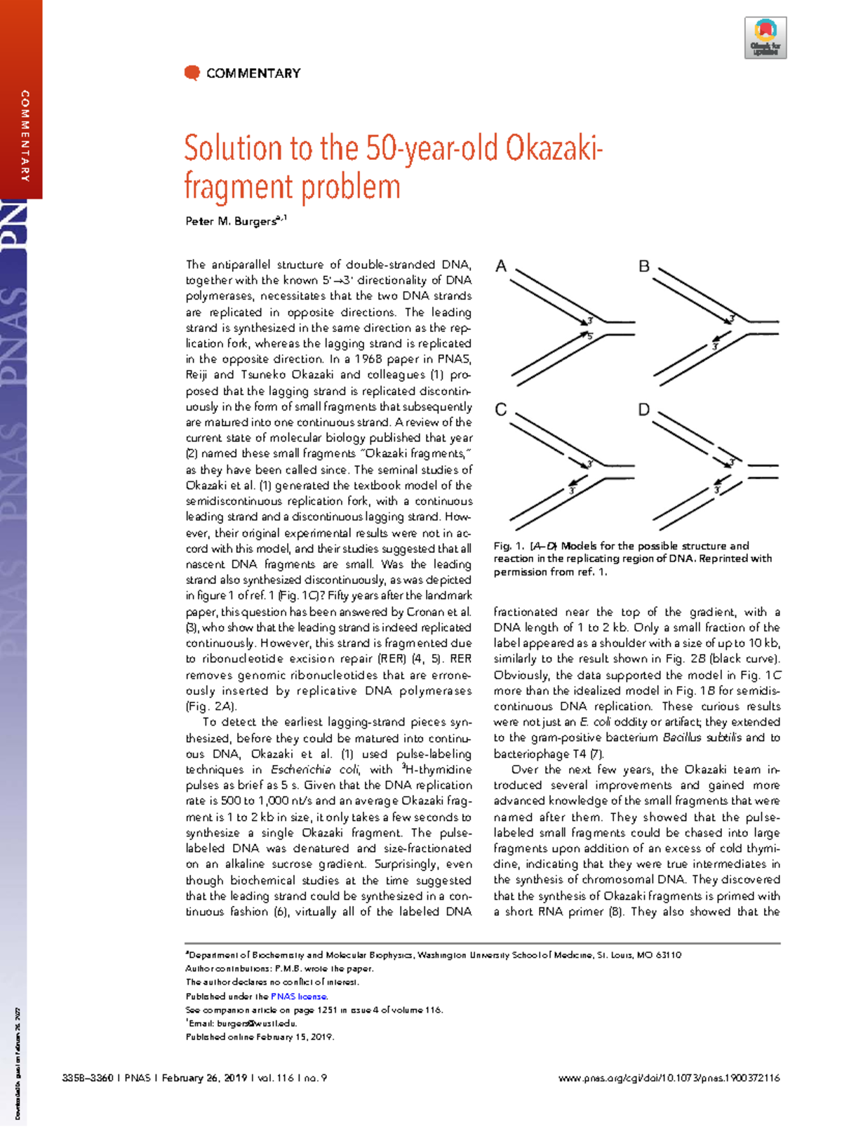 Solution to the 50-year-old Okazaki-fragment problem - COMMENTARY ...