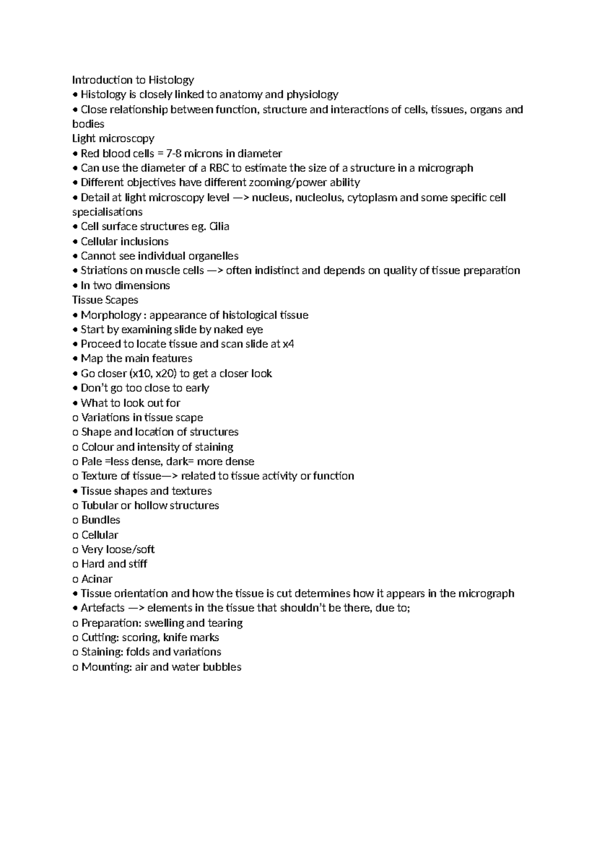 Introduction to Histology - Introduction to Histology Histology is ...