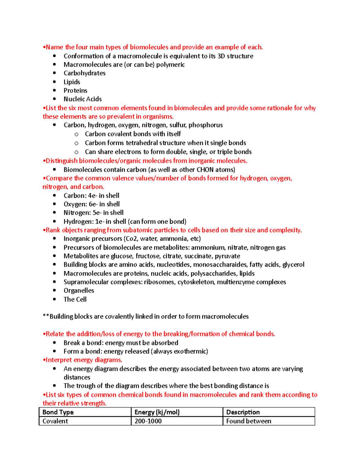 Lecture Preparations Name The Four Main Types Of Biomolecules And lecture-preparations-name-the-four-main-types-of-biomolecules-and