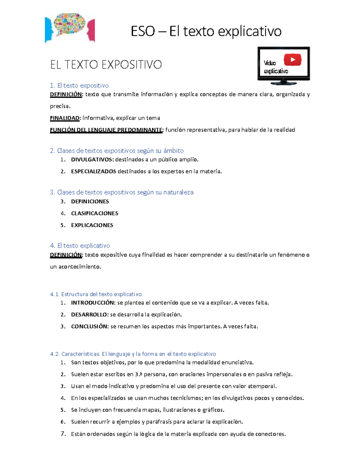 Textos explicativo-argumentativo-prescriptivo-comprimido - ESO – El texto explicativo EL TEXTO ...