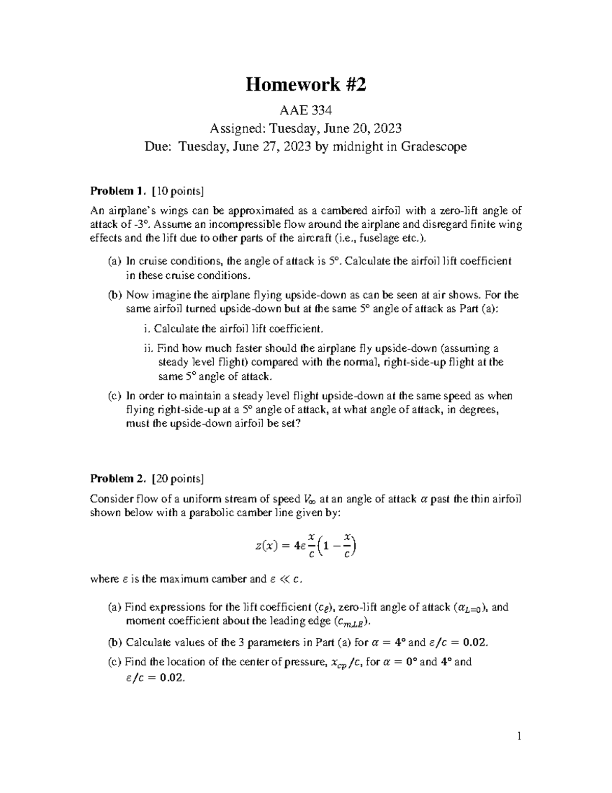 AAE334 HW2 - Homework 2 - Homework AAE 334 Assigned: Tuesday, June 20, 2023 Due: Tuesday, June ...