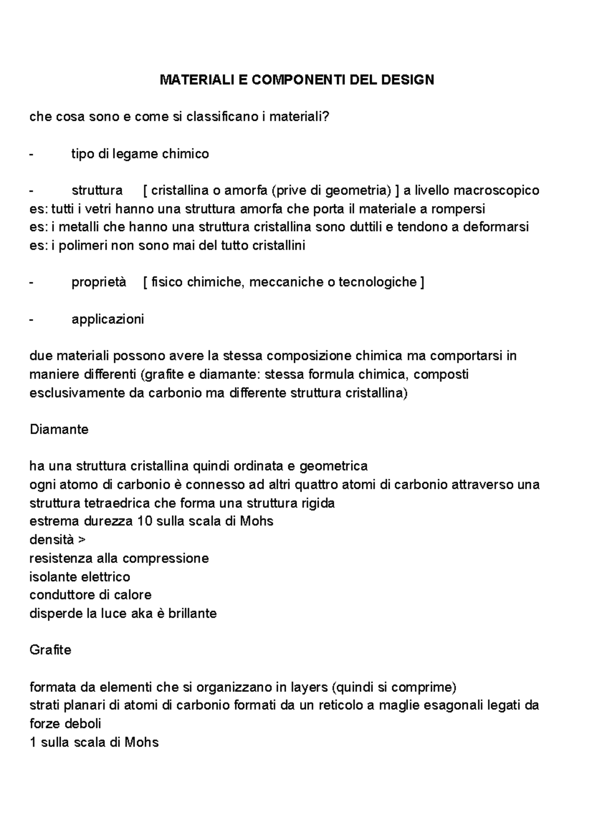 Materiali per il design - MATERIALI E COMPONENTI DEL DESIGN che cosa ...