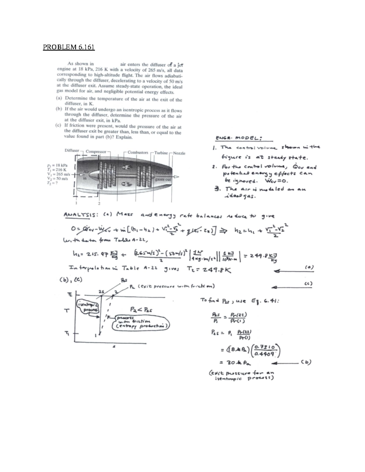 Practice Problem Set 4 - PROBLEM 6 As shown in air enters the diffuser ...