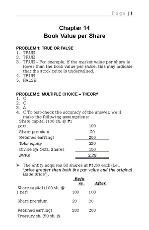 SOL. MAN. Chapter 1 Introduction TO Acctg - Accountancy - Studocu