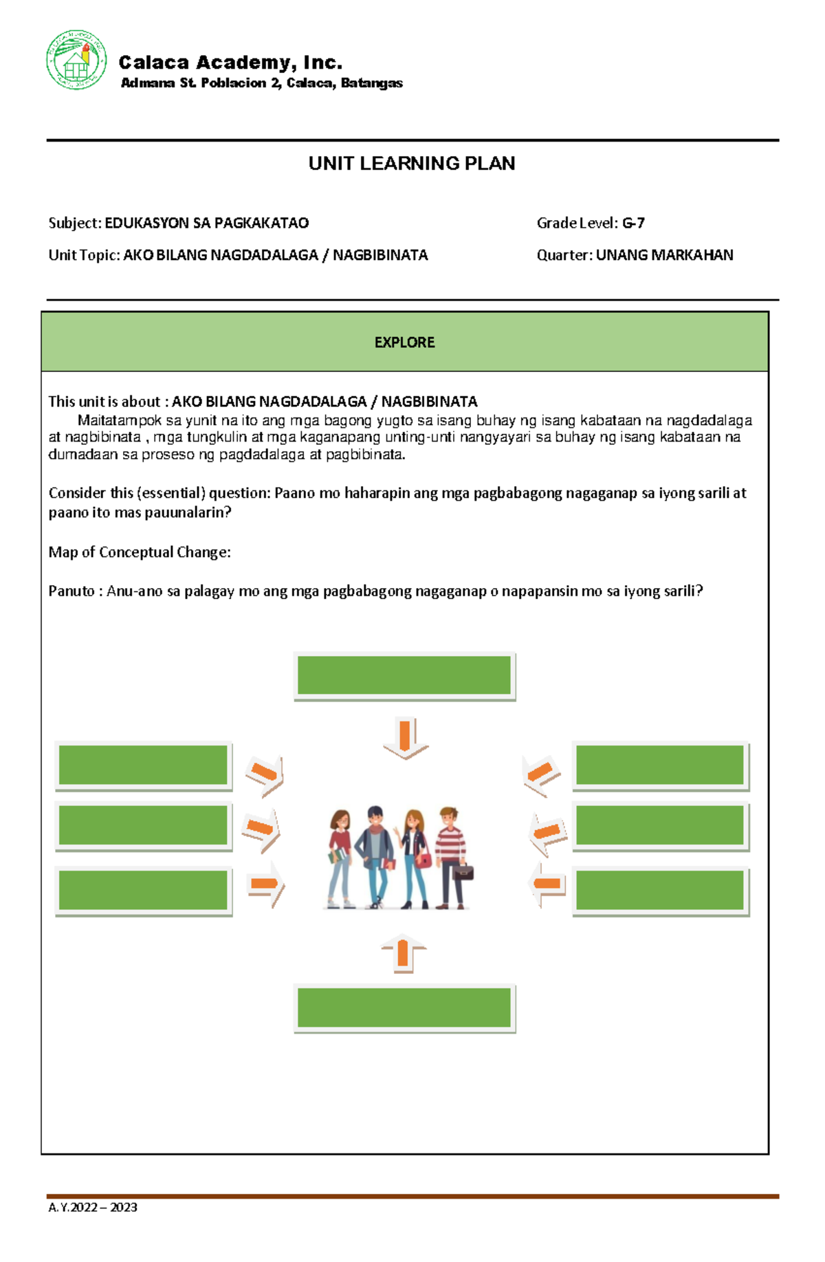 LP ESP-7-Quarter-1 - .... - Admana St. Poblacion 2, Calaca, Batangas ...