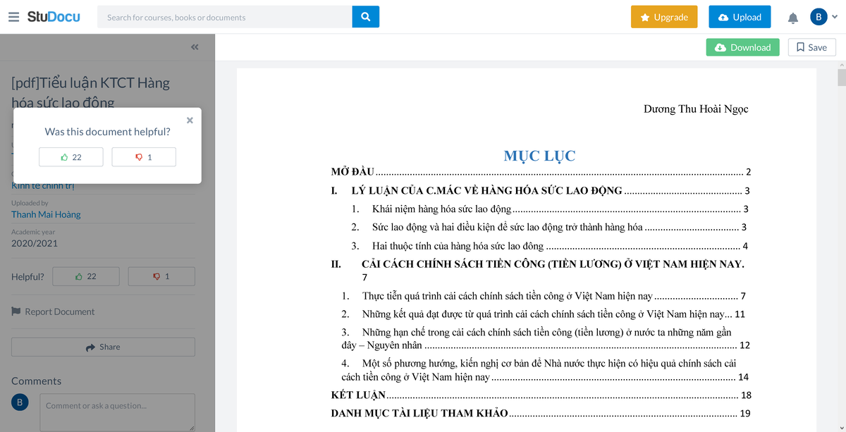 kinh te chinh tri dang can tai - Dương Thu Hoài Ngọc M Ụ C L C Ụ M Ở ĐẦ ...