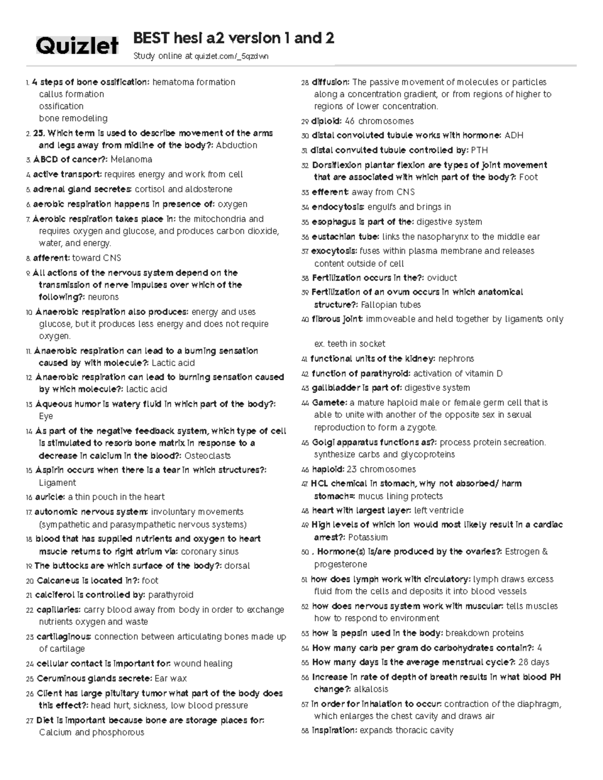FILE 8282 - practice HESI question - 1. 4 steps of bone ossification ...