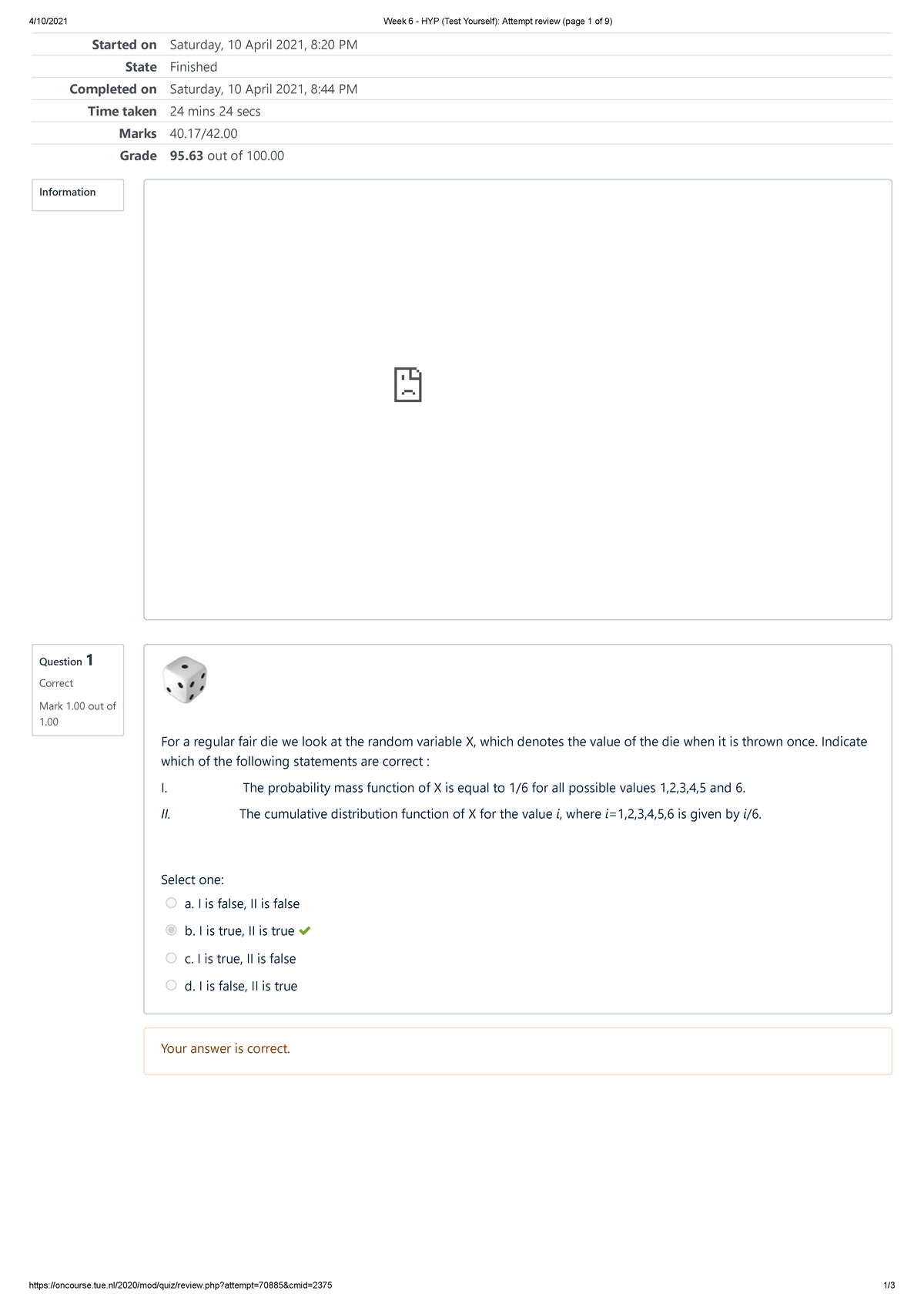 HYP theory - Solutions for HYP - oncourse.tue/2020/mod/quiz/review.php ...