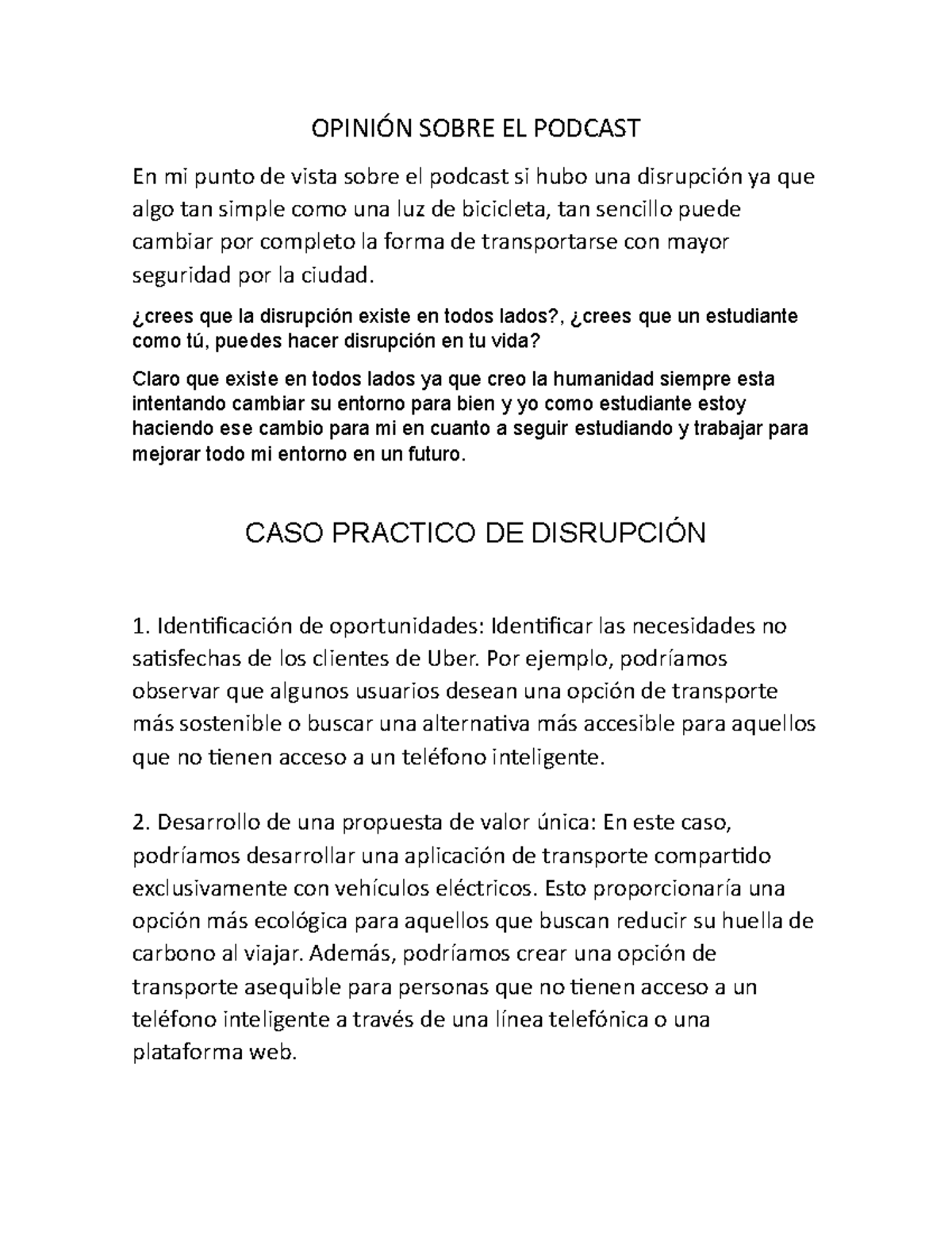 Actividad 3 Transformar PARA Impactar - OPINIÓN SOBRE EL PODCAST En mi ...