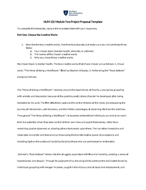 HUM 102 Module Four Project Draft Template-1-1 - HUM 102 Module Four ...