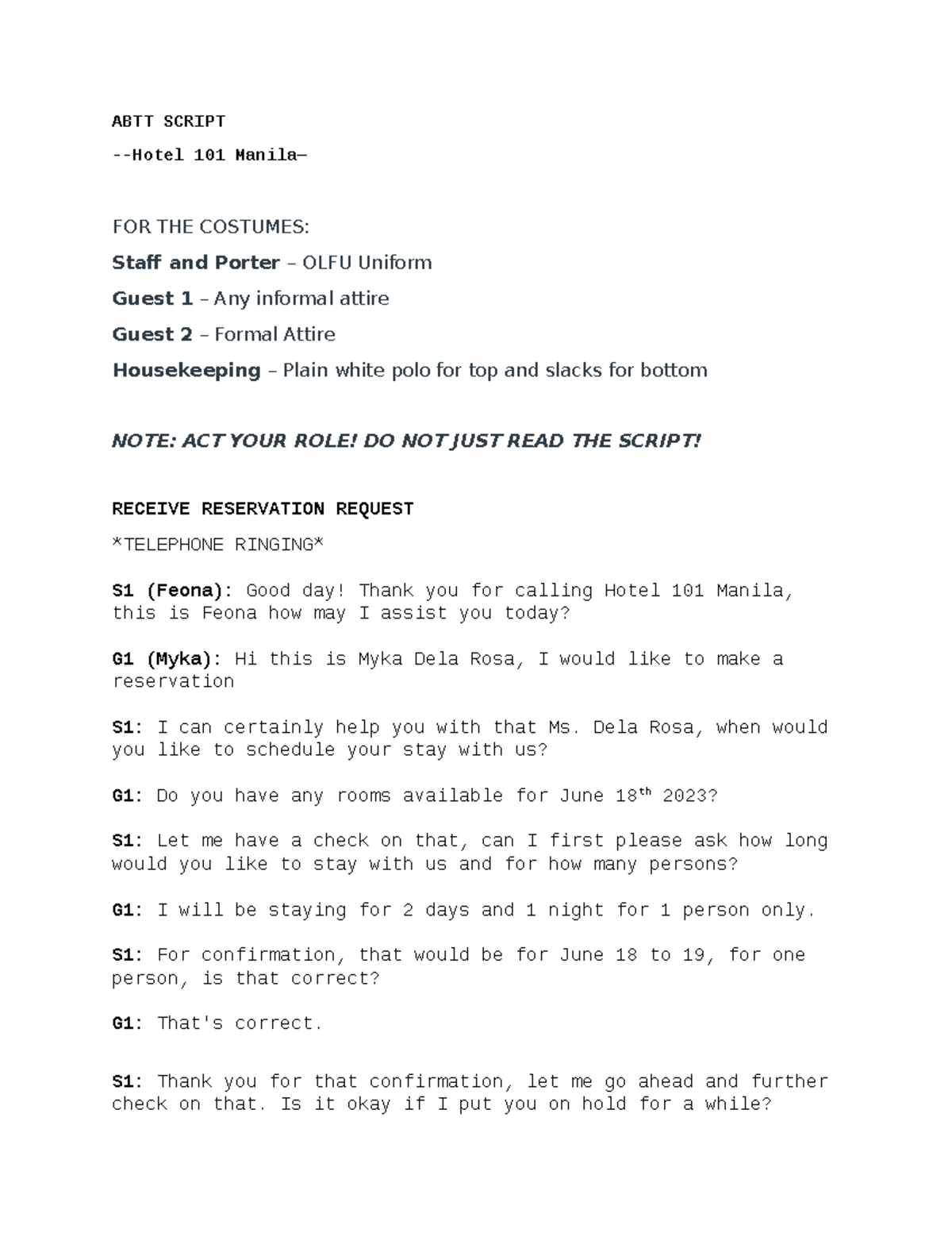 ABTT Script - kayo na bahala - ABTT SCRIPT -Hotel 101 Manila— FOR THE ...