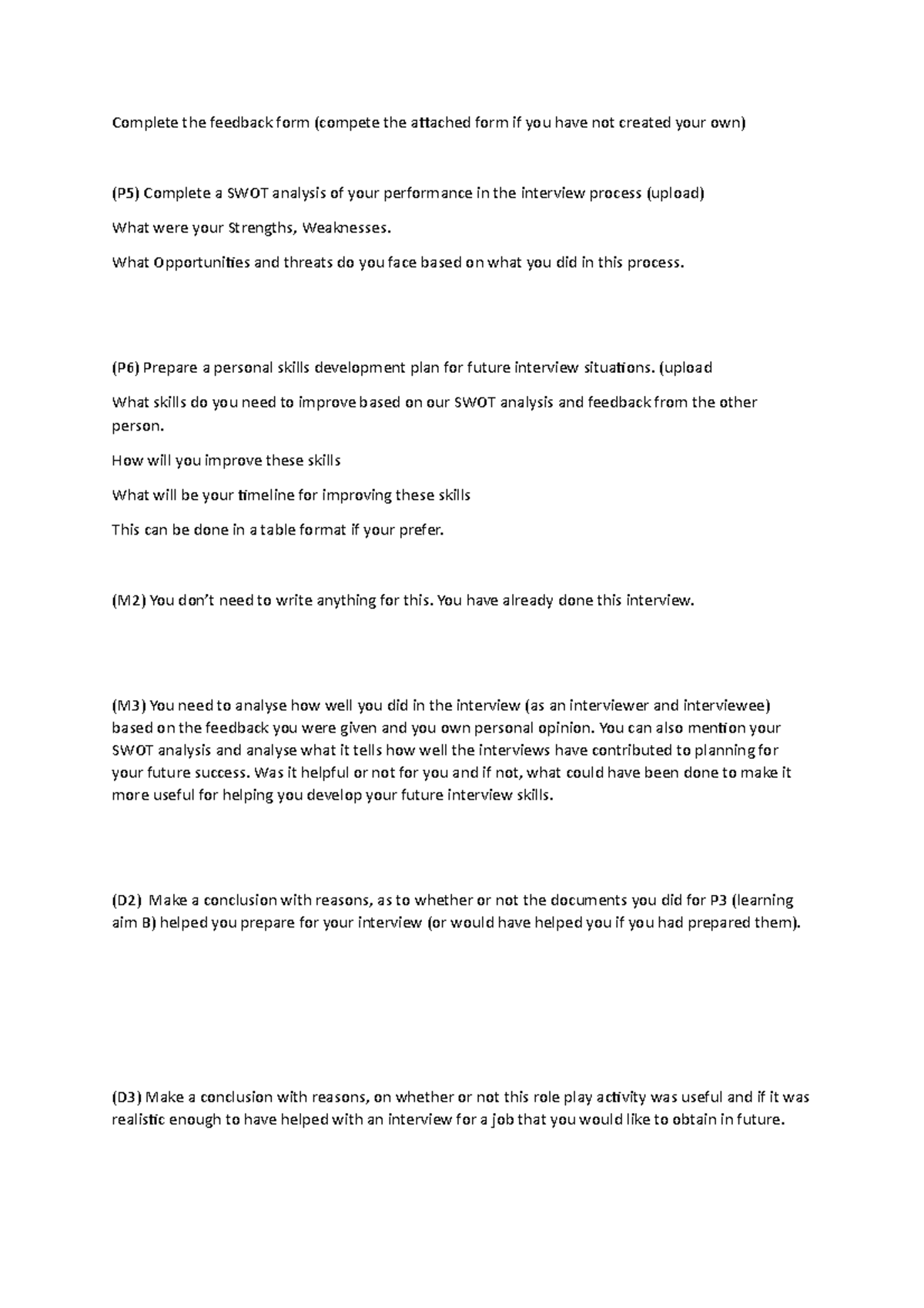 Aim B and C helpsheet - qerve - Complete the feedback form (compete the ...