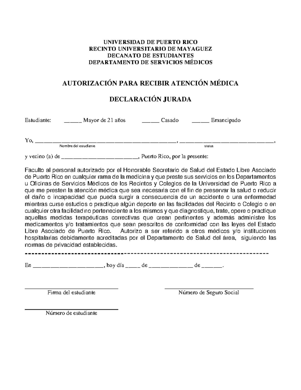 Affidavit mayor 21 espa - UNIVERSIDAD DE PUERTO RICO RECINTO ...
