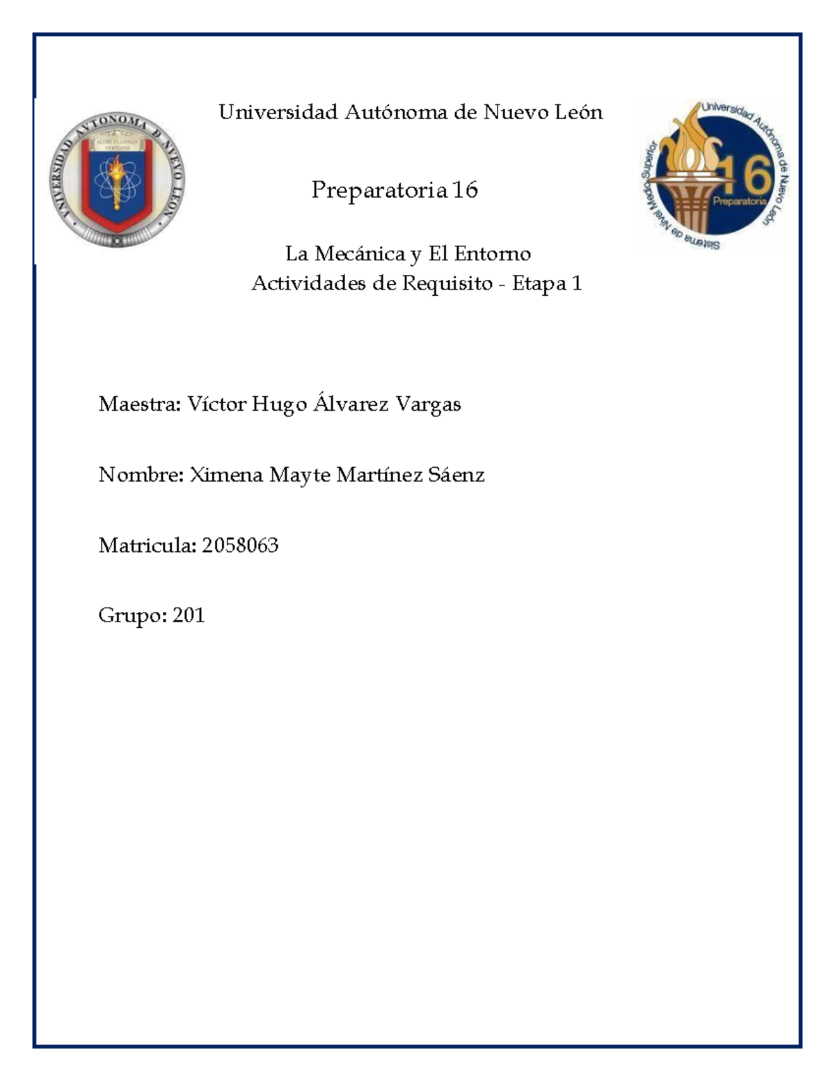 XMMS AR E1 LME - Actividad de Requisito Etapa 2 3er Semestre - La ...